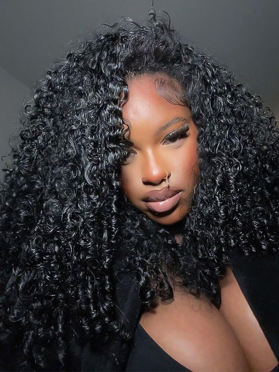 Pre-bleached Burmese Curly Hair HD Lace Glueless Wear Go Wig - CurlyMe Hair