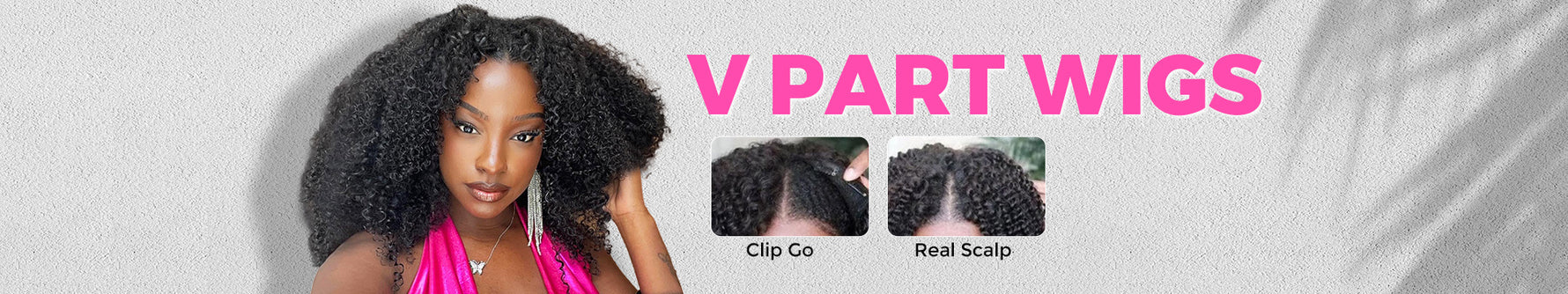 Thin V Part Wig Human Hair – CurlyMe Hair