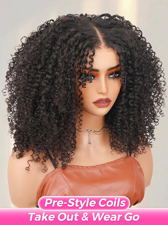 Finger Coily Pretty Curls HD Lace Wear Go Glueless Wig - CurlyMe Hair