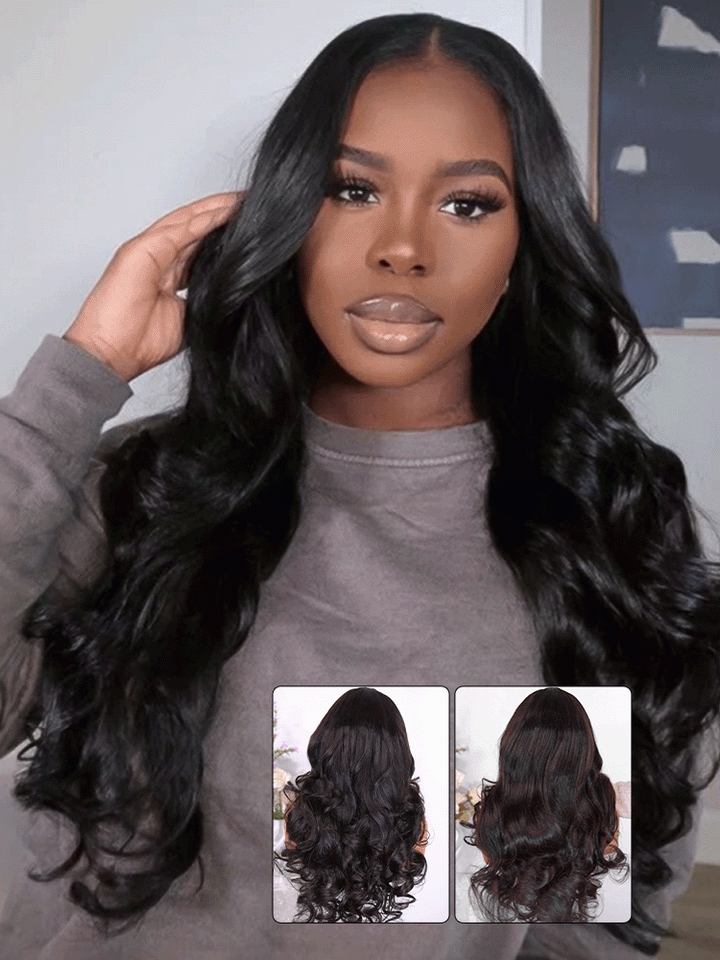 Pre-Styled Butterfly Cut Layer Yaki Straight Wear Go Glueless Wigs ...