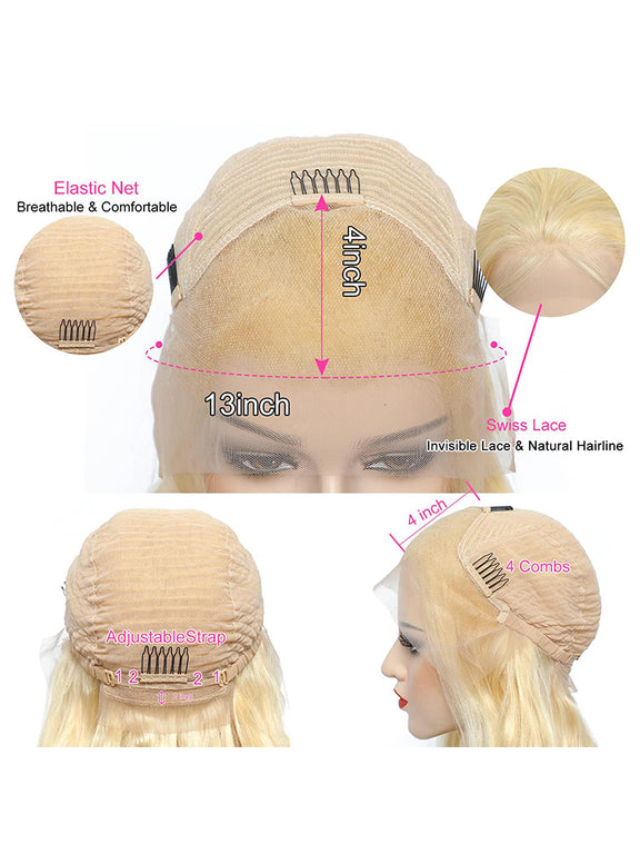 Best 613 Blonde Straight Hair Lace Front Wigs For Sale - CurlyMe Hair