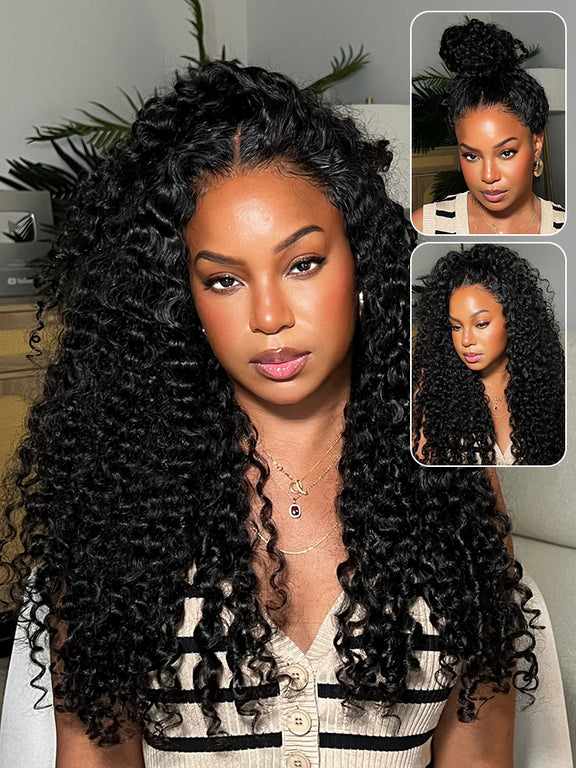 Pre-bleached Burmese Curly Hair HD Lace Glueless Wear Go Wig - CurlyMe Hair