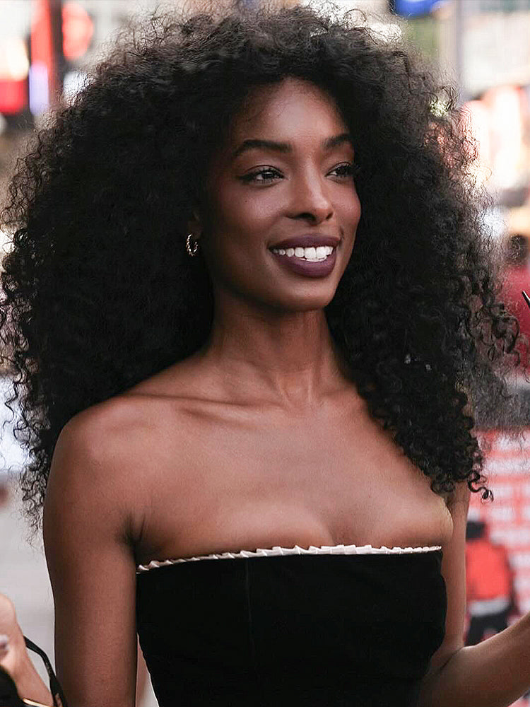 Mini Knots Kinky Curly Hair M-cap Wear Go Glueless 9x6 HD Lacec Wig ...