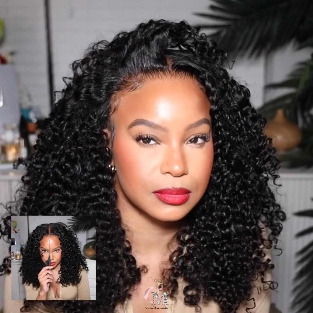 Mini Knots Kinky Curly Hair M-cap Wear Go Glueless 9x6 HD Lacec Wig ...