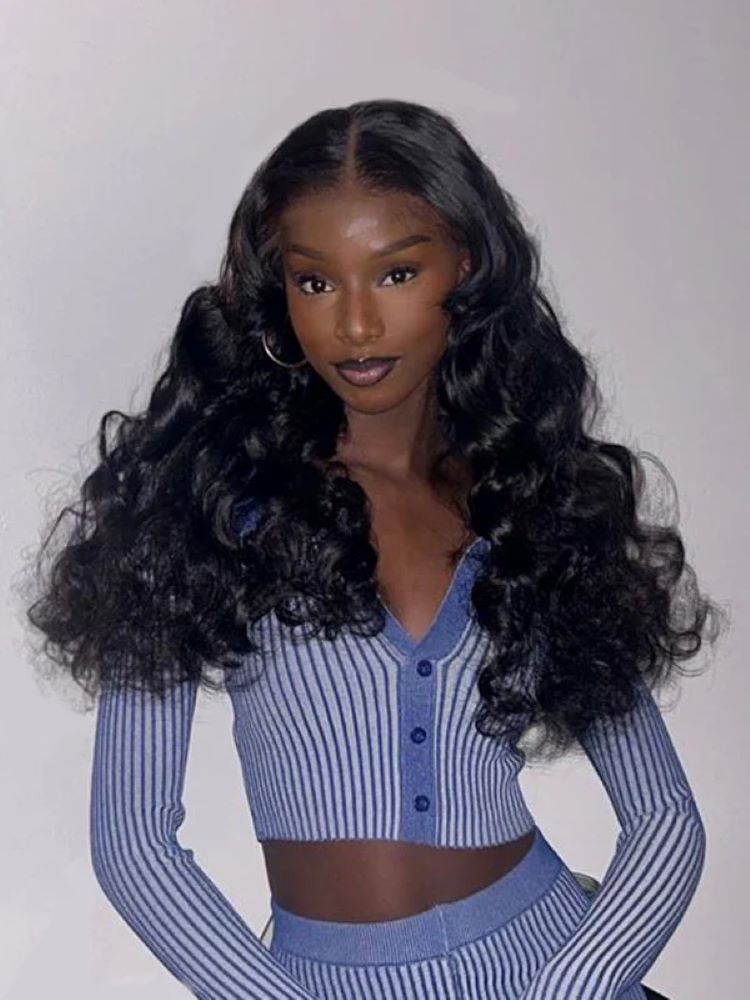 360 Lace Wig Ocean Wave Human Hair Pre Plucked - CurlyMe Hair